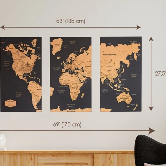 Art | Push Pin Wall Map | Poshmark